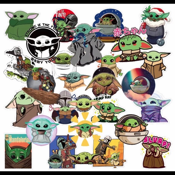 Other | 10 Nonrepeating Waterproof Baby Yoda Stickers | Poshmark
